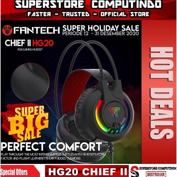 Jual Fantech HG20 CHIEF II RGB Gaming Headset | Shopee Indonesia