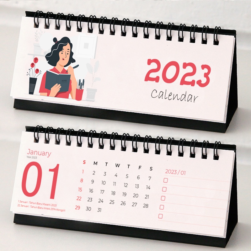 Jual Kalender duduk 2023 Horizontal Ukuran Mini, Medium dan Besar Untuk ...