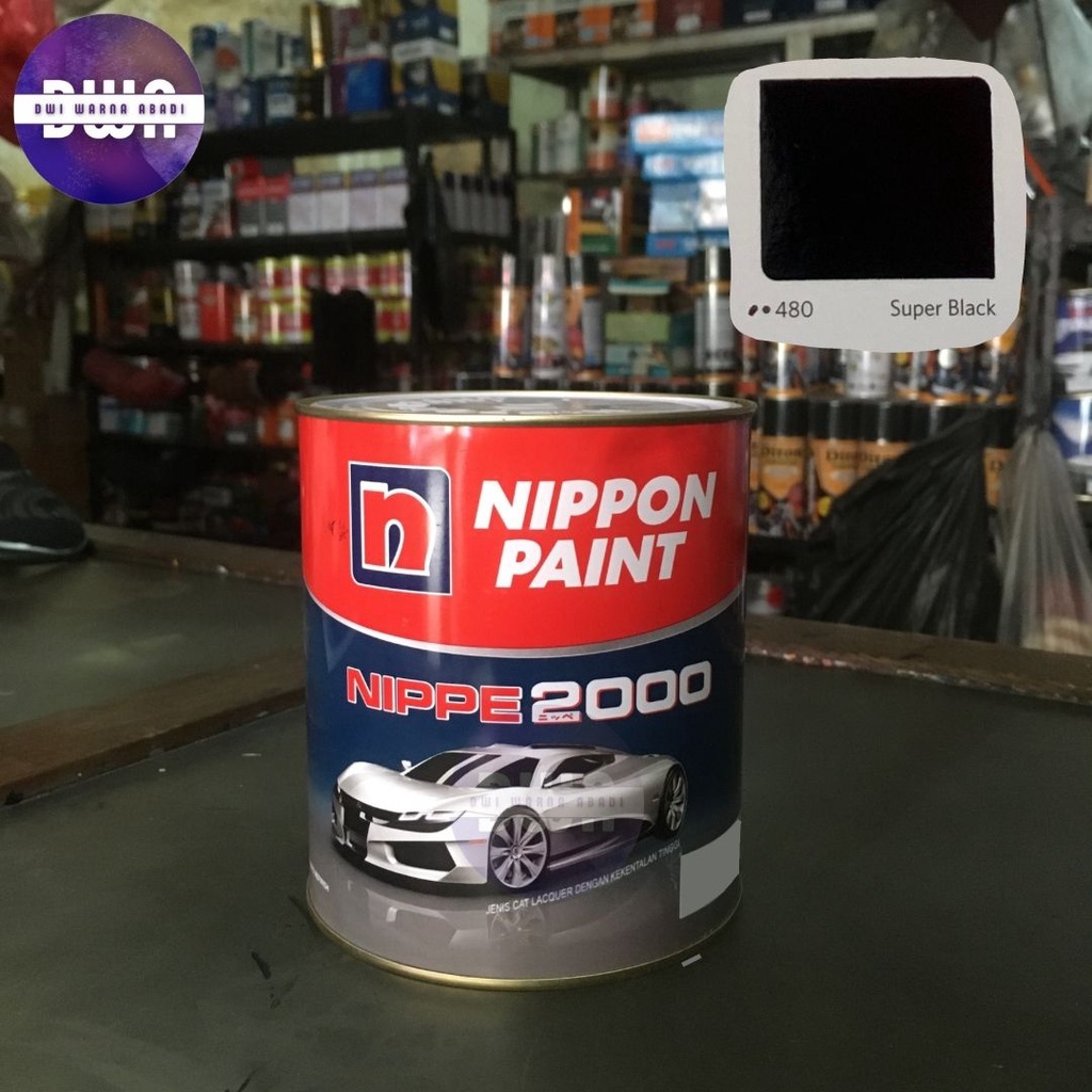 Jual Cat NC Super Black 480 Nippe 2000 Nippon Paint 1KG / 200mL Repack | Shopee Indonesia