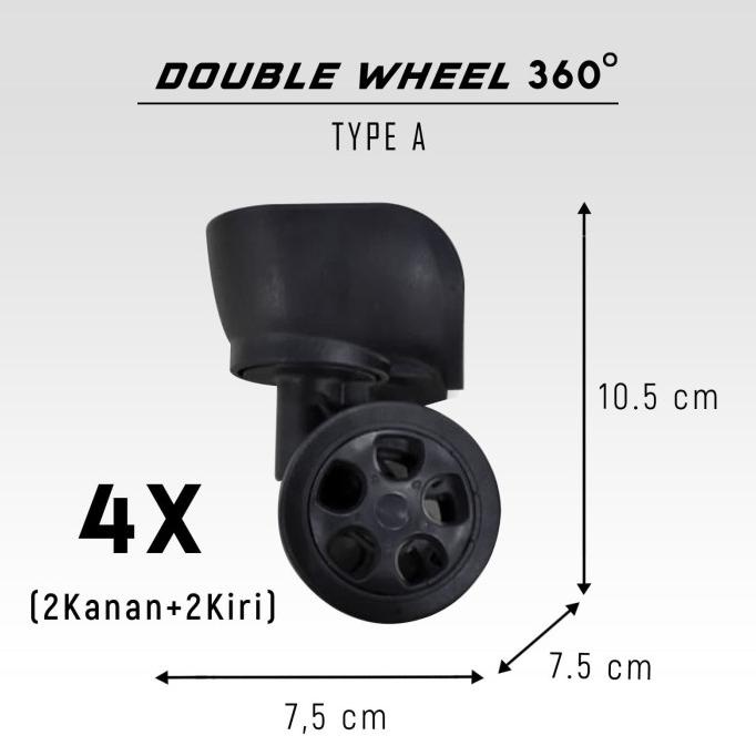 Jual Part Koper : Roda 360 derajat SET 1 KOPER Tipe A | Shopee Indonesia
