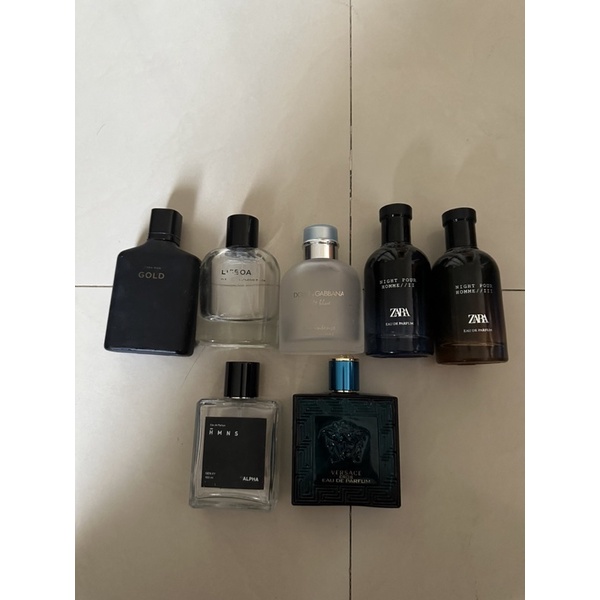 Jual botol parfum kosong bekas original merk zara versace d&c hmns ...