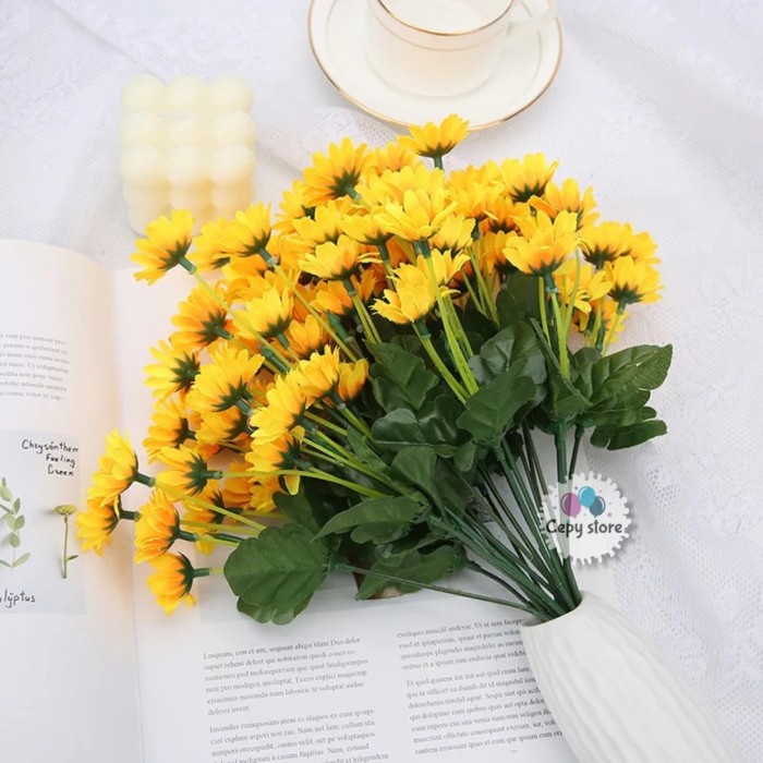 Jual Bunga Matahari / Artificial Sunflower / Bunga Plastik ( 2 Tangkai ...