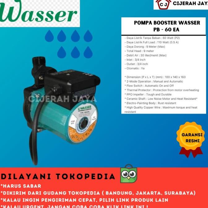 Jual Mesin Pompa Air Dorong Wasser PB 60 EA / Booster Pump Pompa ...