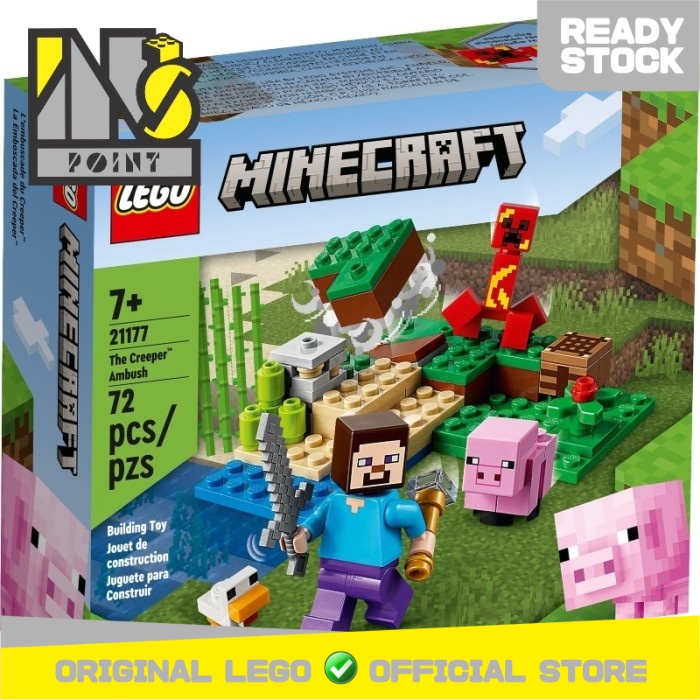 Jual LEGO 21177 - Minecraft - The Creeper Ambush | Shopee Indonesia