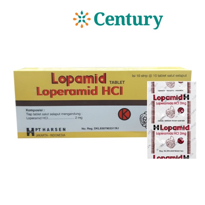 Jual LOPAMID 2 MG 1 STRIP ISI 10 TABLET/LOPERAMIDE HCL/OBAT DIARE ...