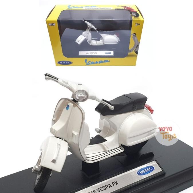 Jual Welly 1/18 2016 Vespa PX White | Shopee Indonesia