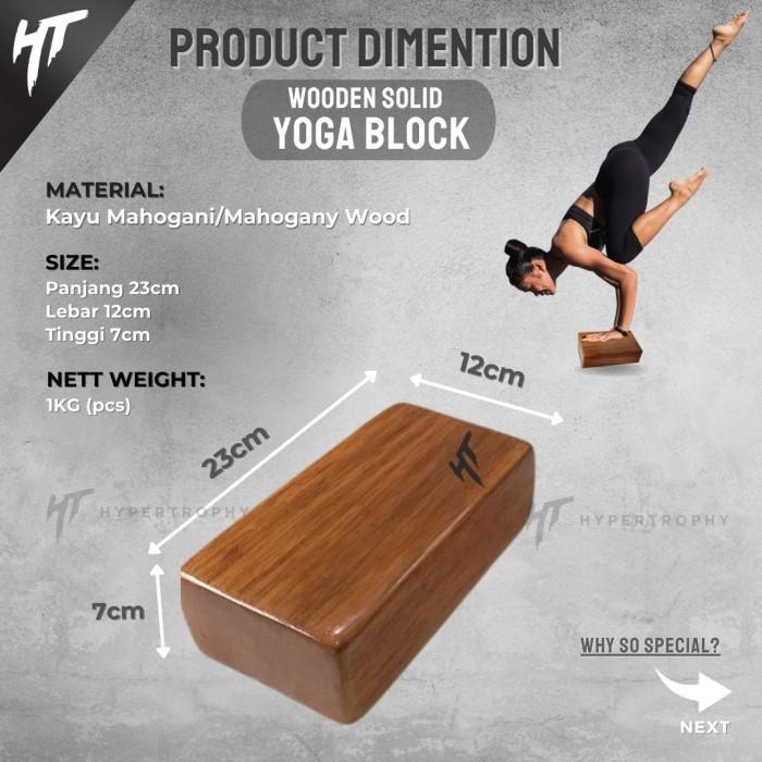 Jual Wooden Solid Yoga Block Hypertrophy Balok Blok Kayu Senam Pilates ...