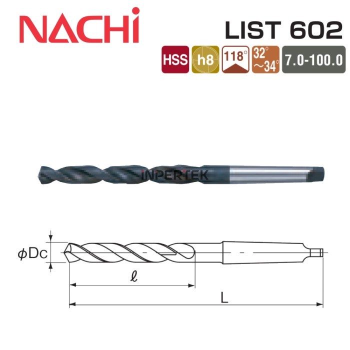 Jual L/N 602 Mata Bor 21.0 NACHI Drill Bit 21mm MT2 Taper Shank Twist 21 | Shopee Indonesia