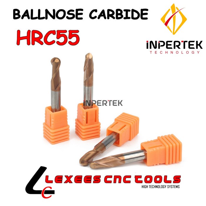 Jual Ballnose 3 R1.5 LEXEES Endmill Carbide 3 mm HRC55 Cutter Milling ...