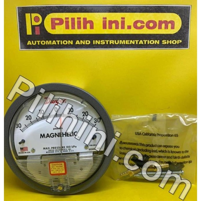 Jual Dwyer 2300-60Pa Magnehelic Differential Pressure Gage | Shopee ...
