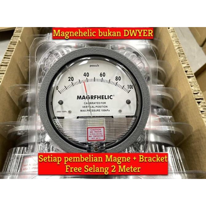 Jual Magnehelic Magrfhelic 0 To 100 Pascals Micro Diff.Pressure Gage Te2000 | Shopee Indonesia