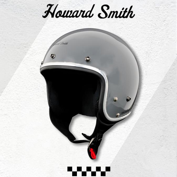 Jual Howard Smith Helm Half Face Retro Original - Dark Grey | Shopee Indonesia