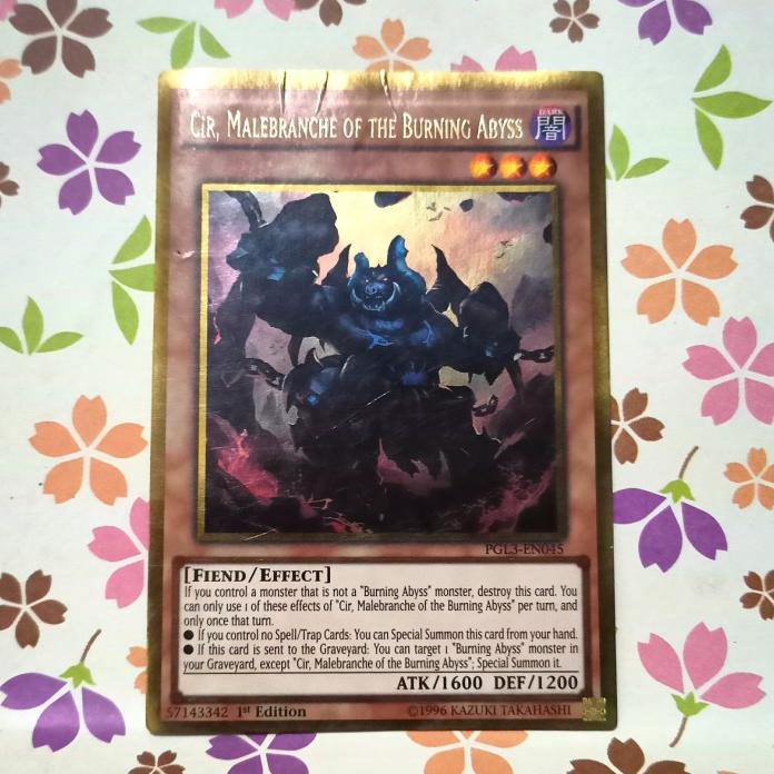 Jual Yugioh Tcg Cir, Malebranche Of The Burning Abyss Pgl3-En045 Gold 1St Rare! | Shopee Indonesia