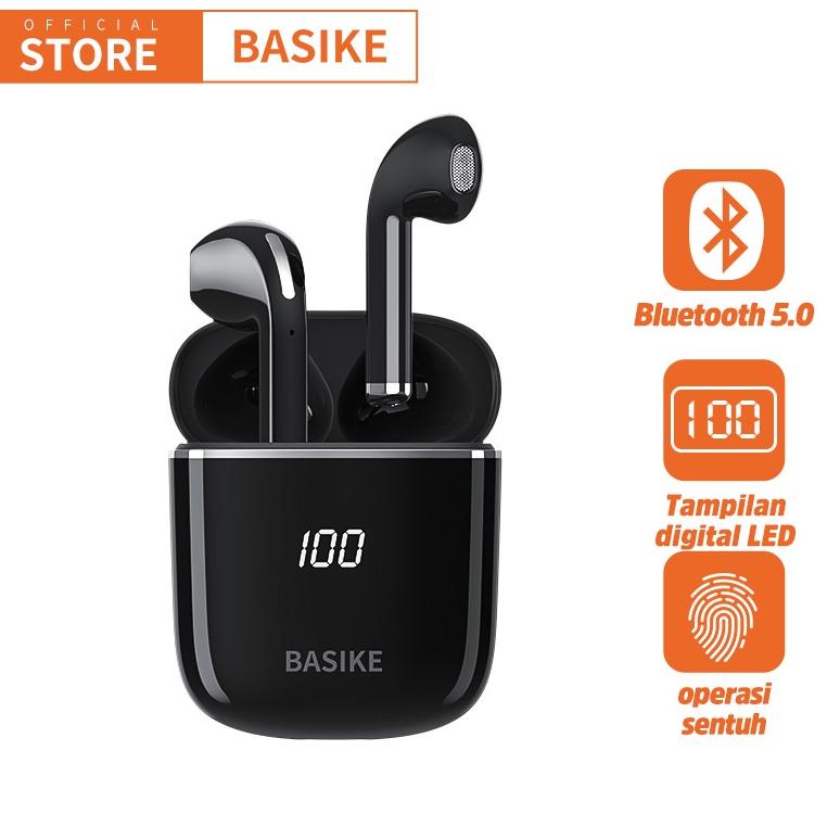 Jual Basike Headset True Wireless Bluetooth Earphone Super Bass Mini ...