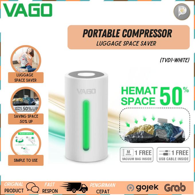 Jual VAGO PORTABLE COMPRESSOR VACUUM (TVD1-WHITE) | Shopee Indonesia