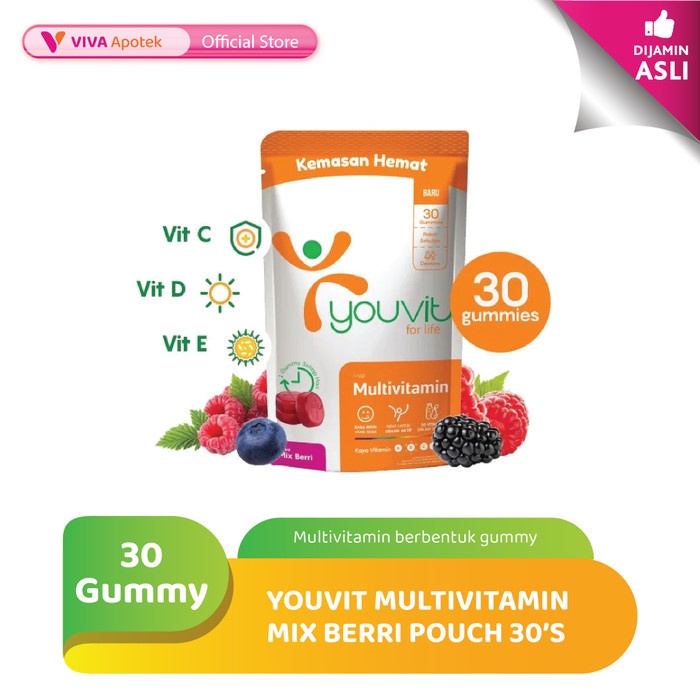 Jual Youvit Multivitamin Mix Berri Adult Menjaga Imunitas Tubuh (30 ...