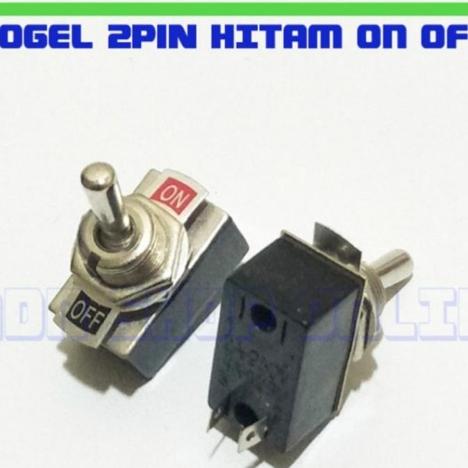 Jual Saklar On Off Toggle Togle 2 Pin Hitam | Shopee Indonesia