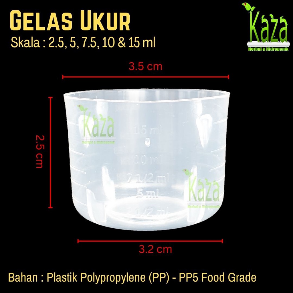 Jual Gelas Ukur 5 10 15 ml - Measuring Cup Obat Sendok Sloki Plastik ...