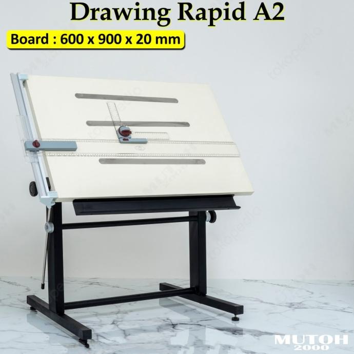 Jual Meja Gambar A2, Drawing Board A2 Free Rotring Mechanical Pencil ...