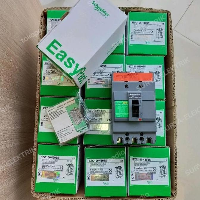 Jual Ready Mccb Mcb Schneider Ezc100H3035 Ezc100H 3P 3Phase 35A 35 A Amper | Shopee Indonesia