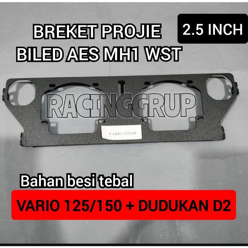 Jual BRECKET BRACKET DUDUKAN LAMPU PROJIE BILED HID 2,5 inchi VARIO 150 VARIO 125/150 + D2 ...