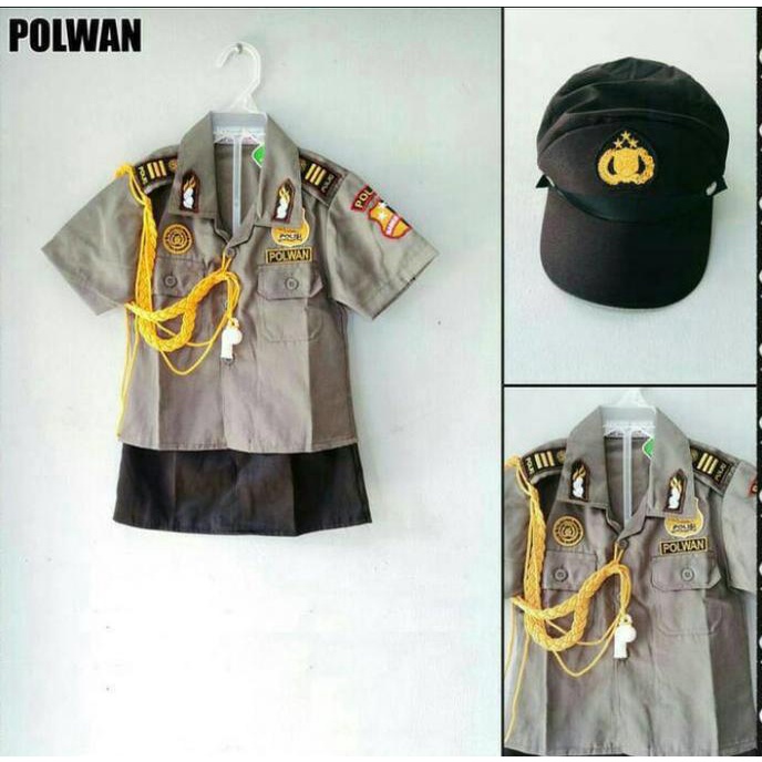 Jual Baju profesi polisi // polwan // seragam polisi anak2 | Shopee ...