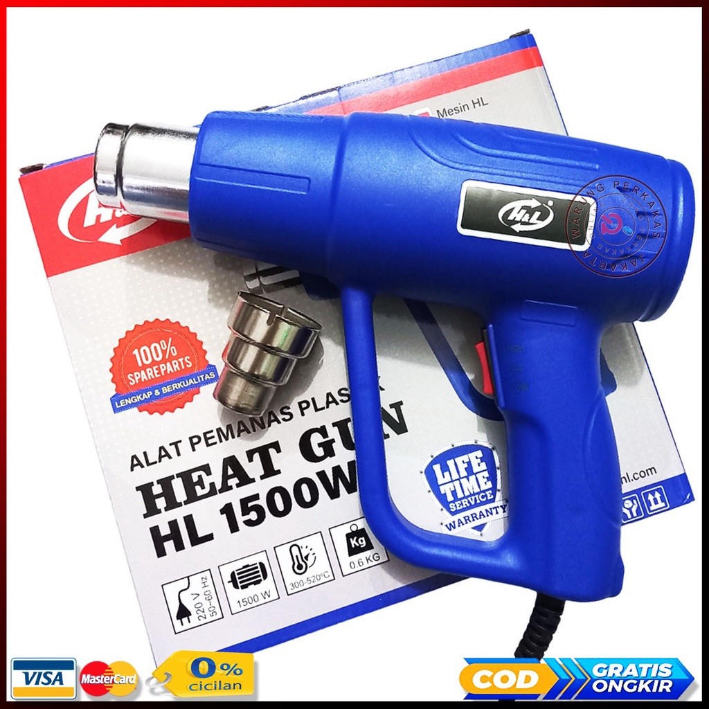 Jual H&L PRO Hot Gun Biru Pemanas Sticker Oracal Pemanas Kaca Film ...