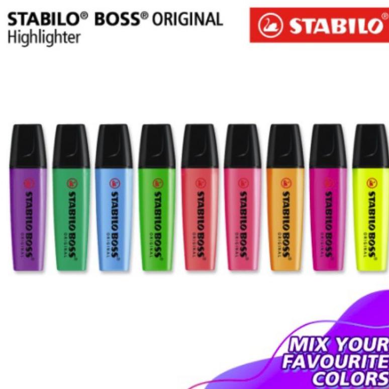 Jual Stabilo Boss Original Highlighter ( 1Pak/10Pcs ) | Shopee Indonesia