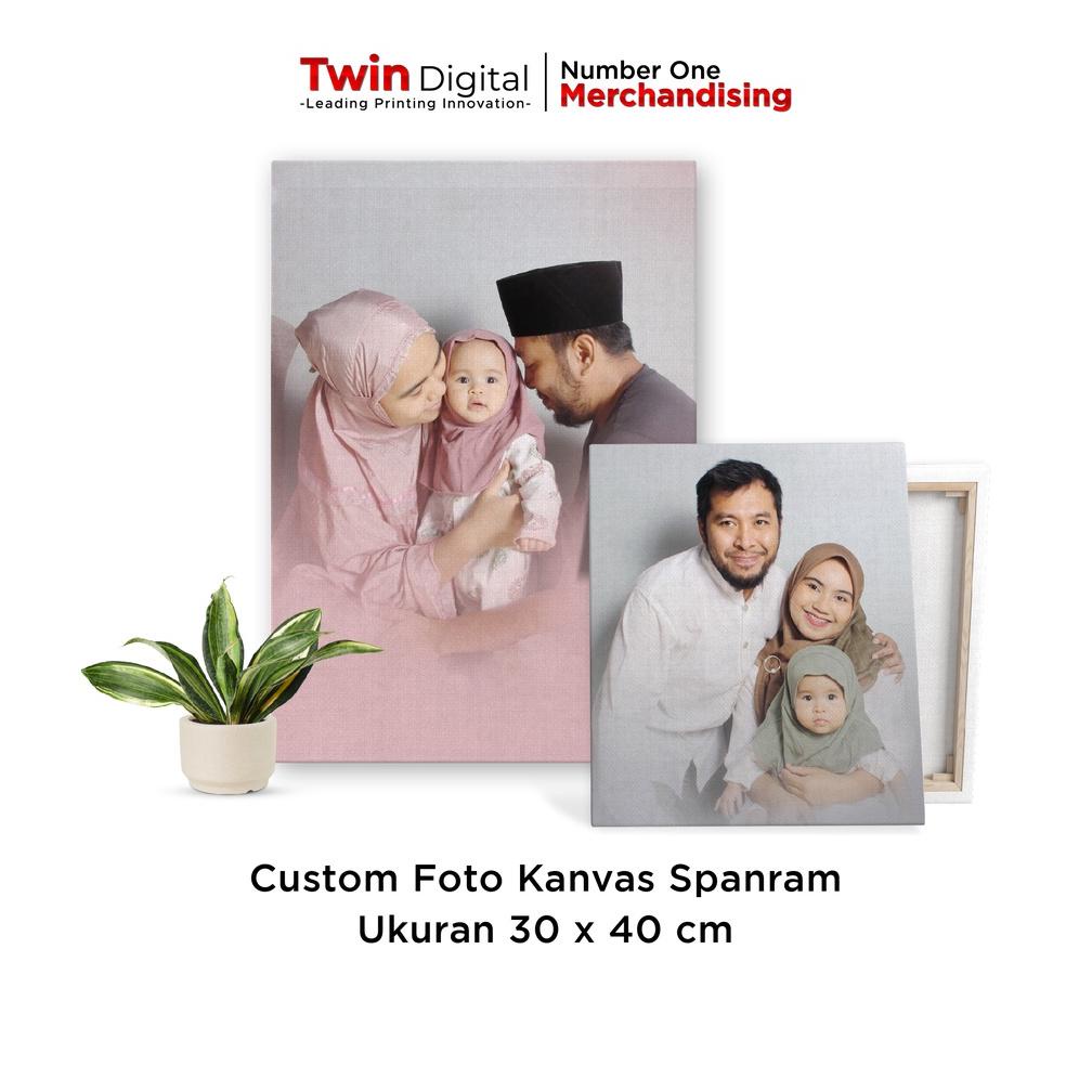 Jual Twindigital Custom Cetak Foto Family Kanvas Spanram Include Frame ...