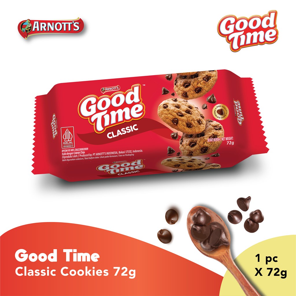 Jual Good Time Classic Chocochips Cookies 72 gr | Shopee Indonesia