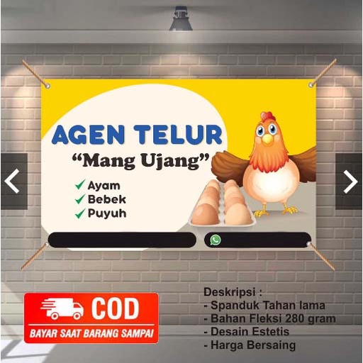 Jual spanduk banner jualan telur - agen telur - agen telor-ayam petelur ...