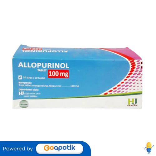Jual ALLOPURINOL HEXPHARM 100 MG BOX 100 TABLET | Shopee Indonesia