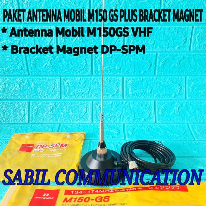 Jual PAKET ANTENA RADIO RIG MOBIL VHF M150 GS PLUS BRACKET MAGNET DP ...