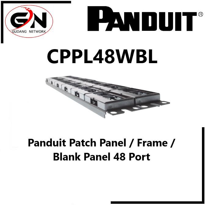 Jual Panduit Patch Panel / Frame / Blank Panel 48 Port CPPL48WBL ...