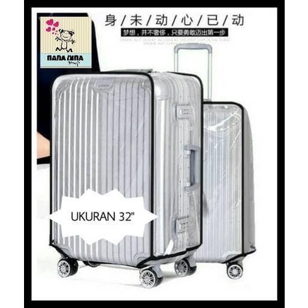 Jual Sarung Koper Plastik Mika Transparan Luggage Cover 32 Inchi ...
