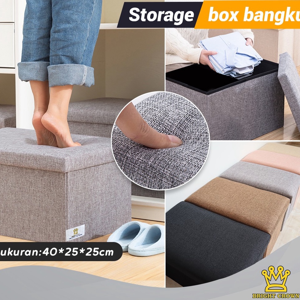 Jual REKOMENDASI Bright Crown Storage Box Bangku Kursi Penyimpanan ...