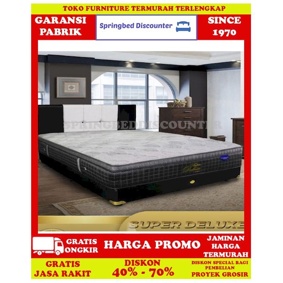 Jual Springbed Kasur Javaland Super Deluxe PTop G whgr Hanover 160x200 ...