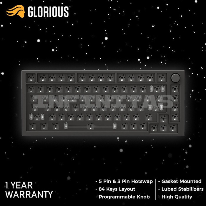 Jual Glorious GMMK PRO 75% Barebone Mechanical Keyboard Kit Black Slate ...