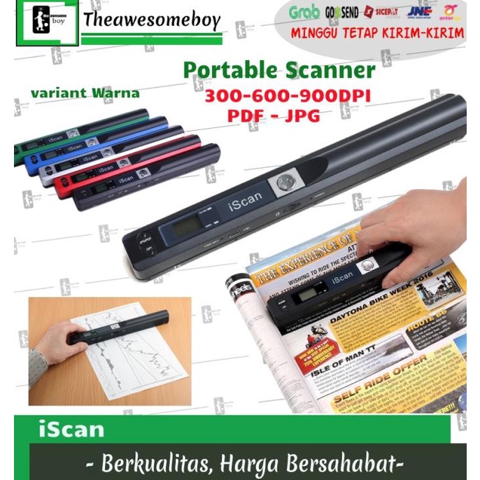 Jual iScan 900 DPI Portable Scanner Handyscan A4 Photo Scan Skypix ...