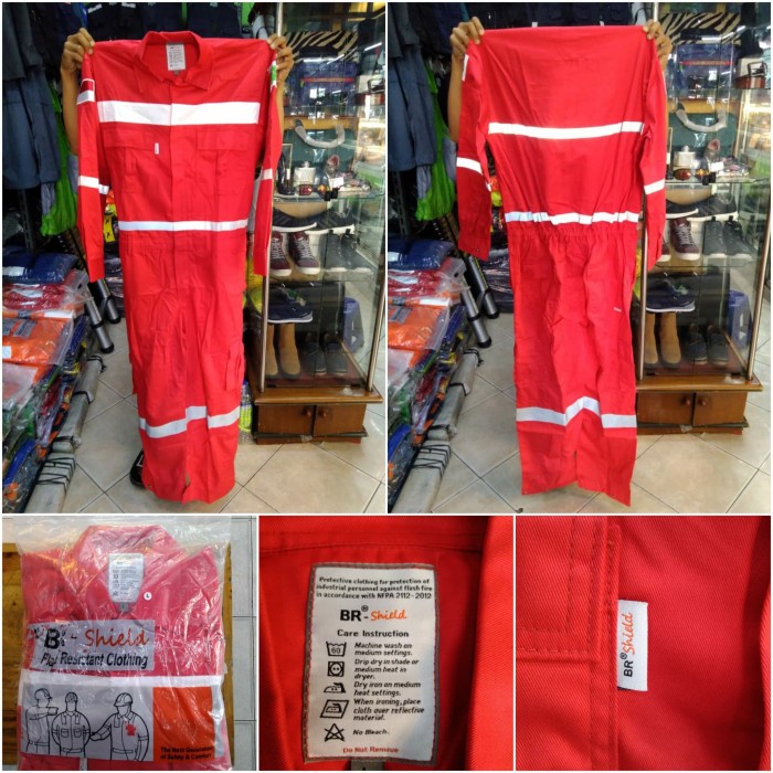 Jual Wearpack Coverall Anti Api Br Shield % Original Nfpa Fr 2112-2012 ...