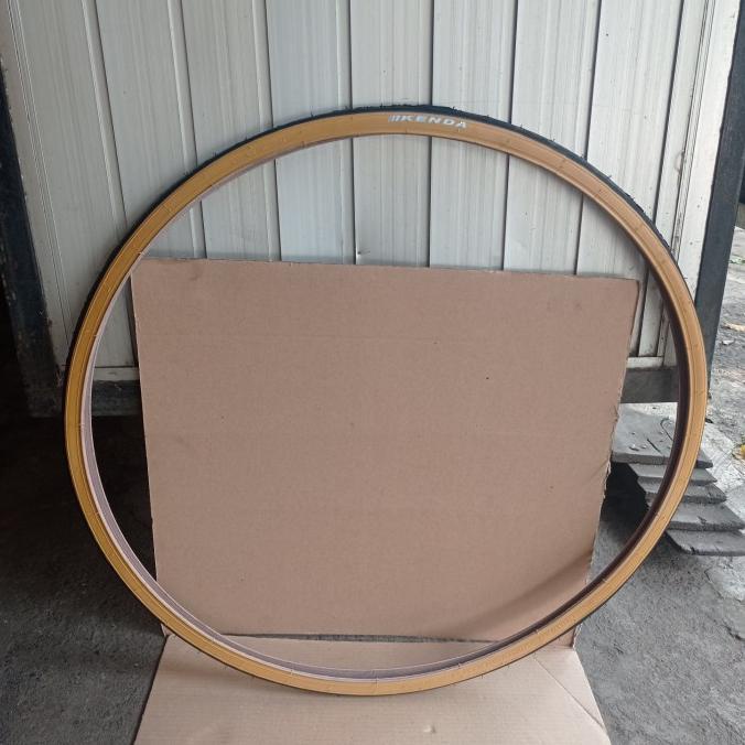 Jual ban luar sepeda 700c 700 x 25/25c 700x25 700x25c kenda gum tan wall | Shopee Indonesia