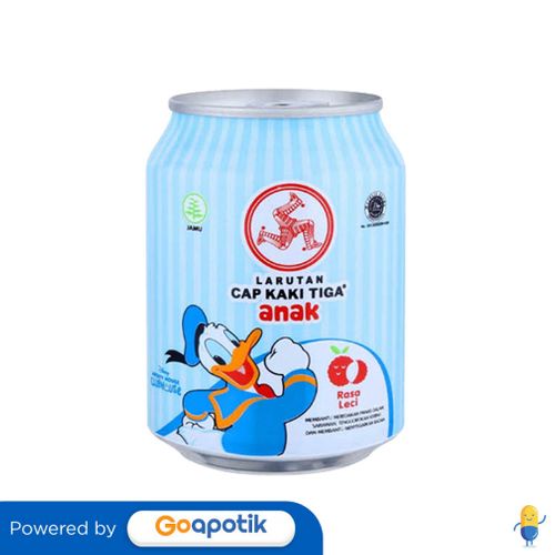 Jual CAP KAKI TIGA LARUTAN PENYEGAR ANAK RASA LECI 250 ML KALENG ...