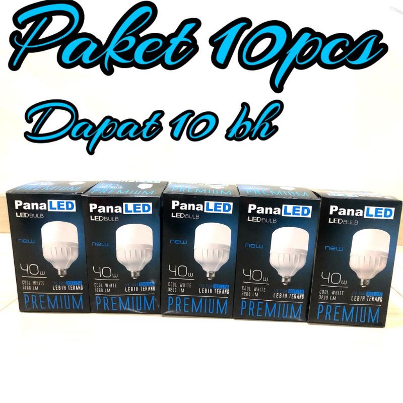 Jual BOHLAM LED PANALED PREMIUM PAKET 10 PCS 40W | Shopee Indonesia