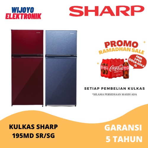 Jual KULKAS 2 PINTU SHARP SJ 195 MD GARANSI RESMI | Shopee Indonesia