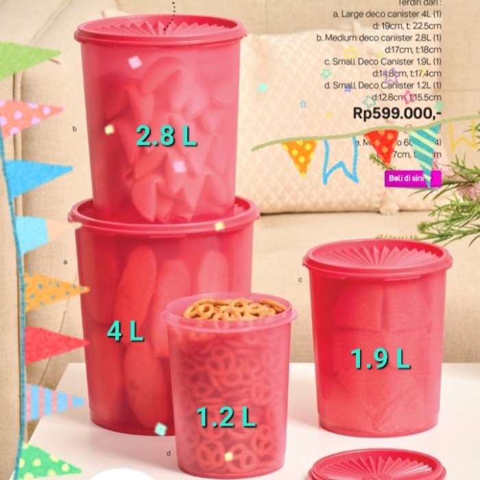 Jual Deco Canister Set Tupperware | Shopee Indonesia