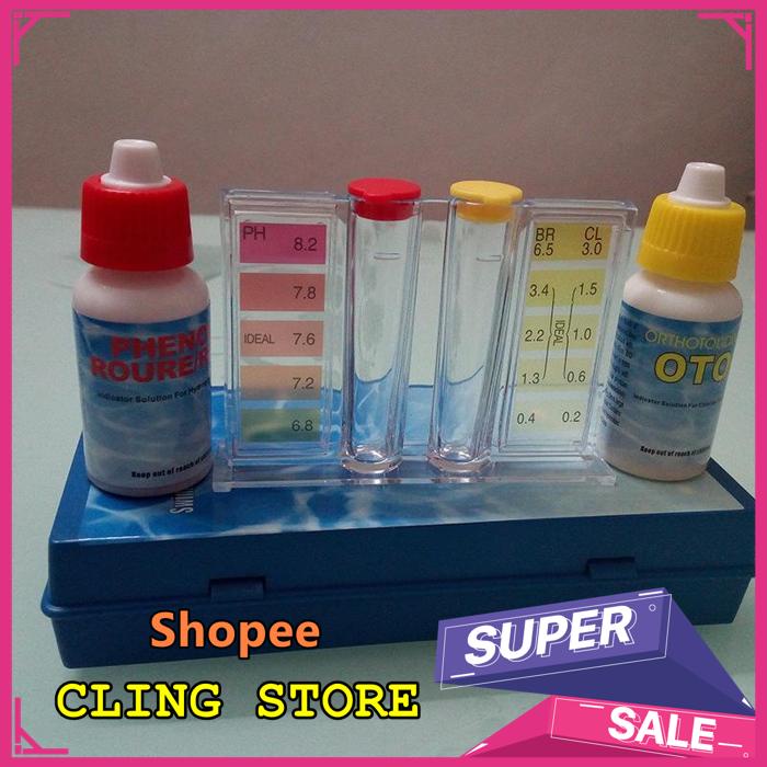 Jual GRATIS ONGKIR KIT UJI AIR KLORIN PH KOLAM RENANG HIDROPONIK ALAT ...