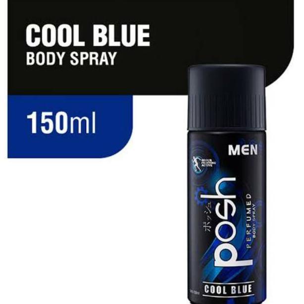 Jual PARFUM POSH MEN PRIA PERFUMED BODY SPRAY COOL BLUE BIRU150ML ...