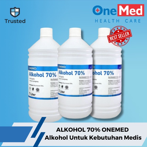 Jual ALKOHOL 70% 1 LITER ONEMED ALCOHOL 70% 1 LITER ONEMED | Shopee ...