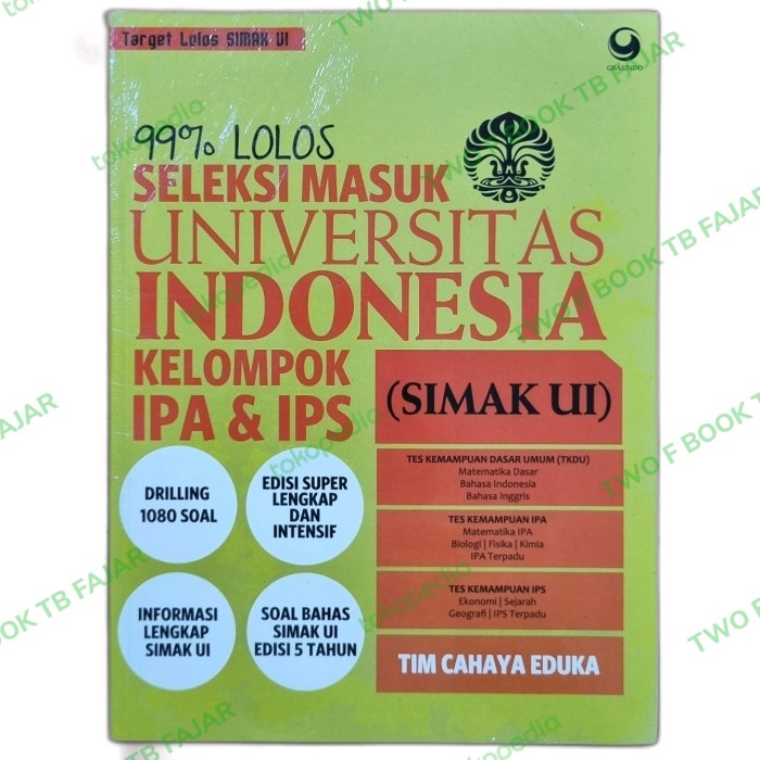Jual BUKU SELEKSI MASUK UNIVERSITAS INDONESIA / SIMAK UI IPA & IPS _ ORI | Shopee Indonesia