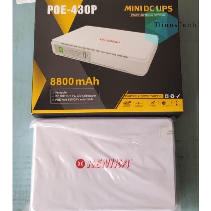 Jual Import Terbaik KENIKA Portable Mini UPS DC POE Lithium 8800mAh [POE-430P] Modem, Router ...